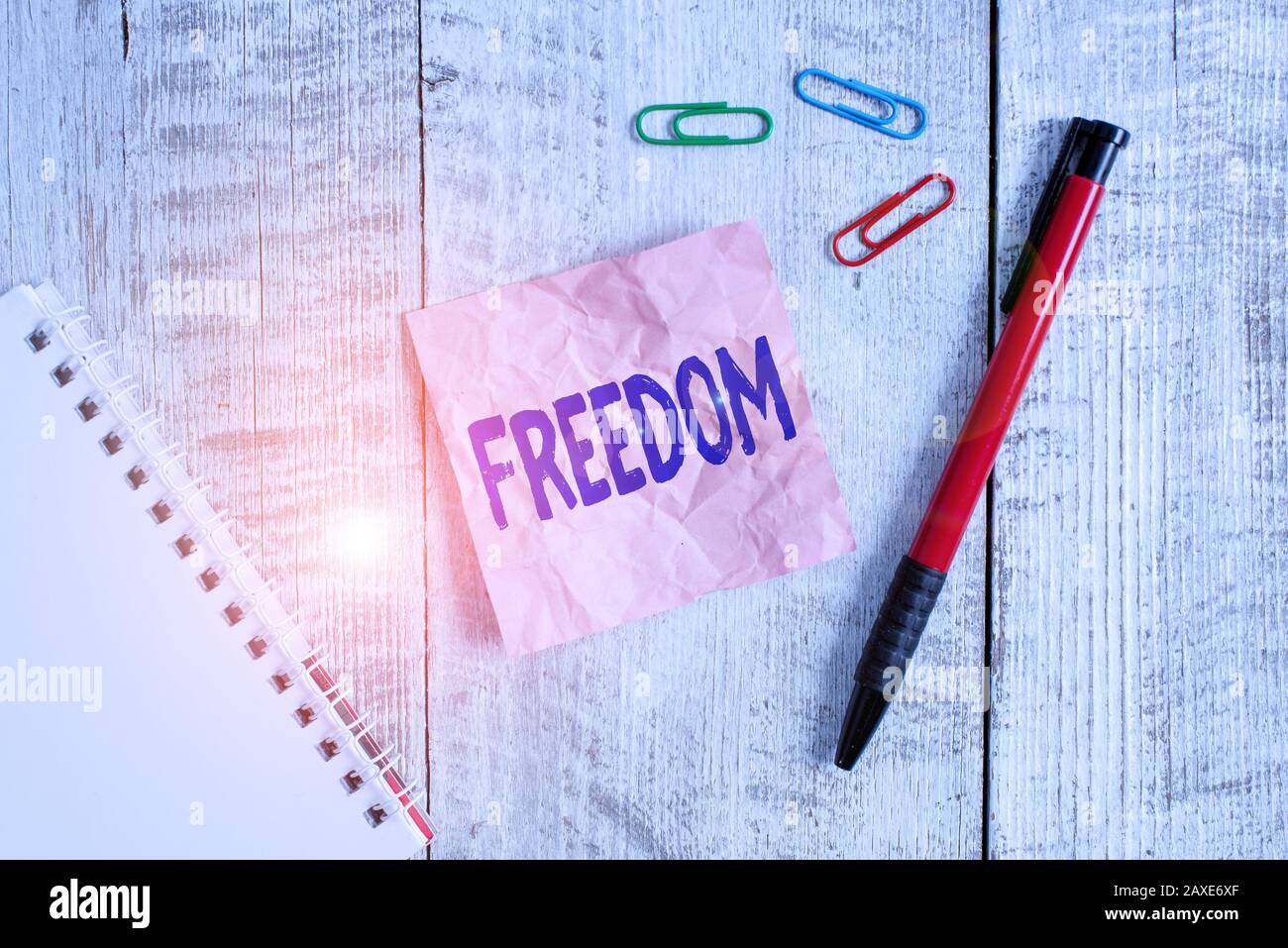Word writing text Freedom. Business photo showcasing liberty rather ...
