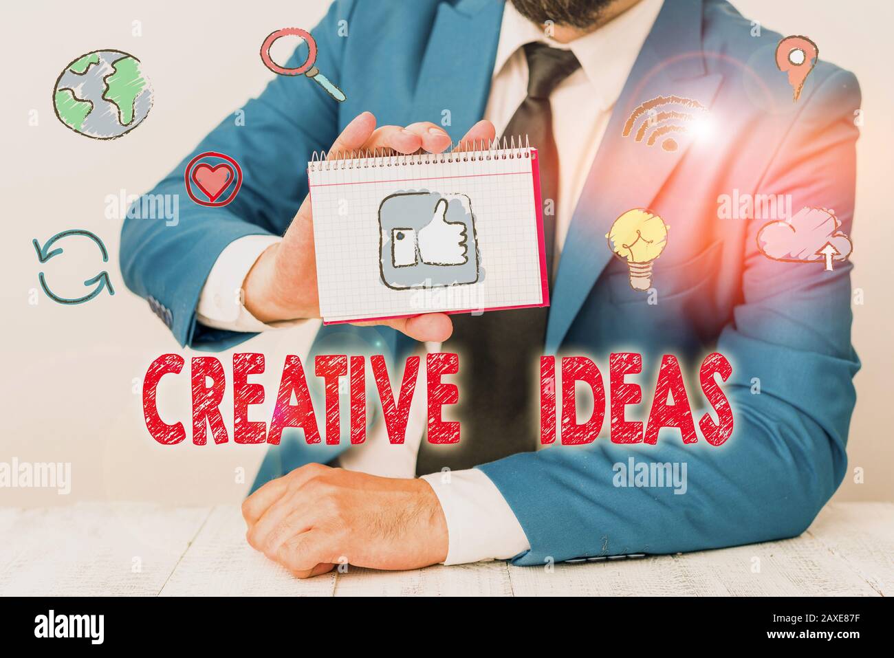 Conceptual hand writing showing Creative Ideas. Concept meaning the act ...