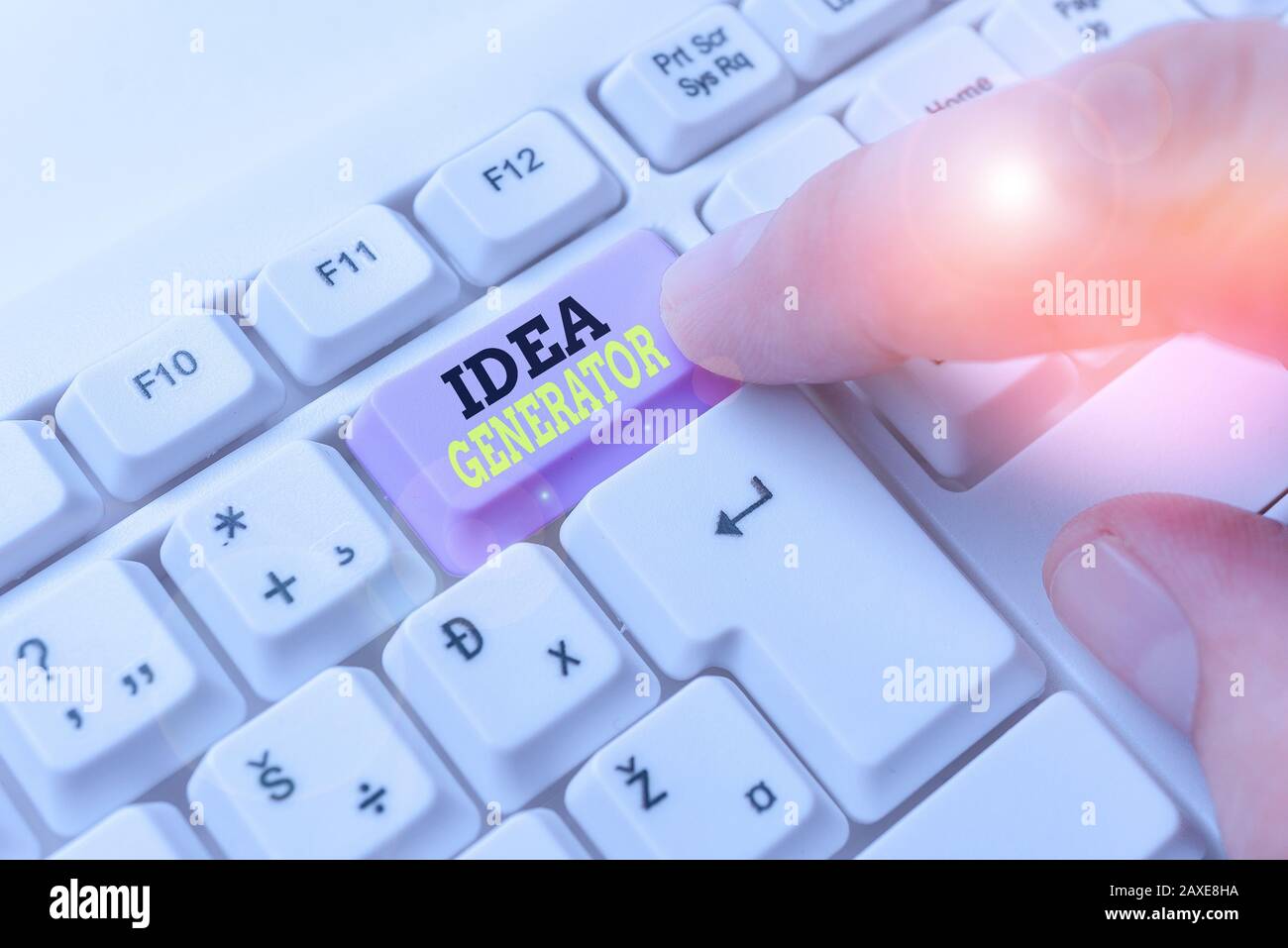 Writing note showing Idea Generator. Business concept for process of ...