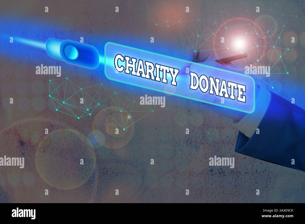 Text sign showing Charity Donate. Business photo text gift made by an ...