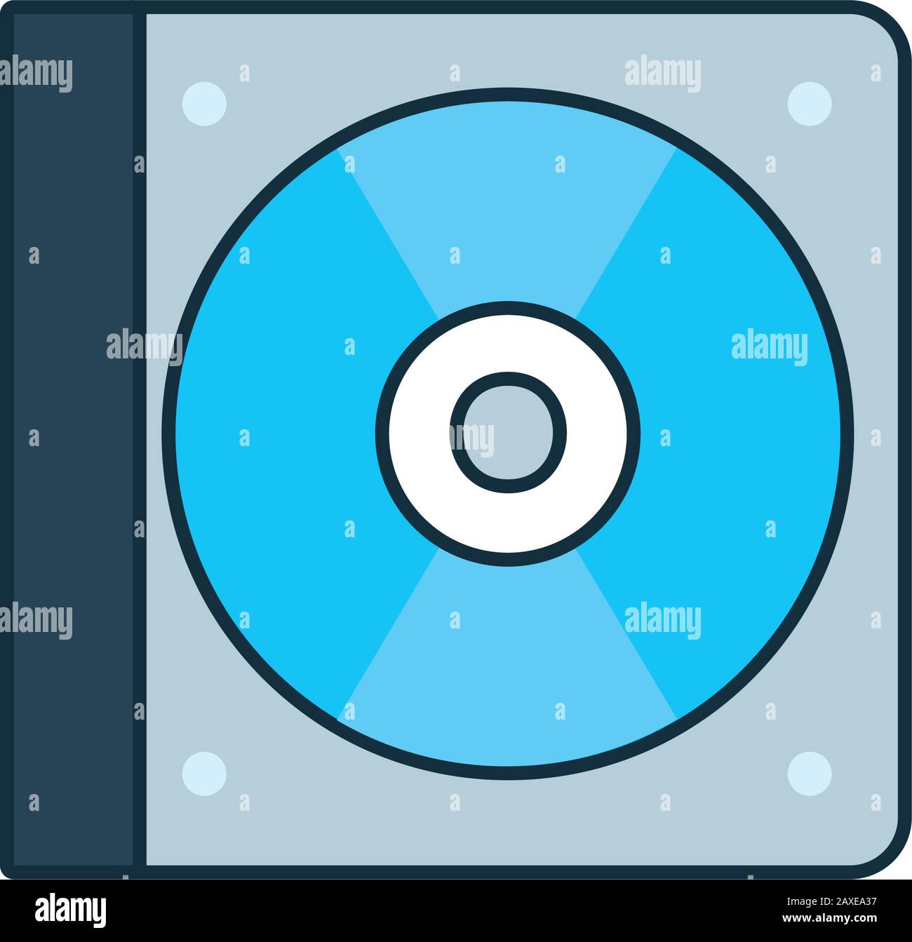 Cd line and fill icon design, Music sound melody song musical art and ...