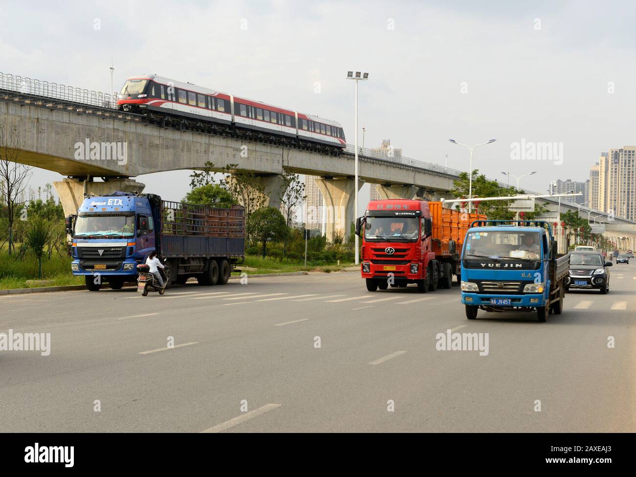 Maglev train near Longli station, Changsha, China Stock Photo - Alamy