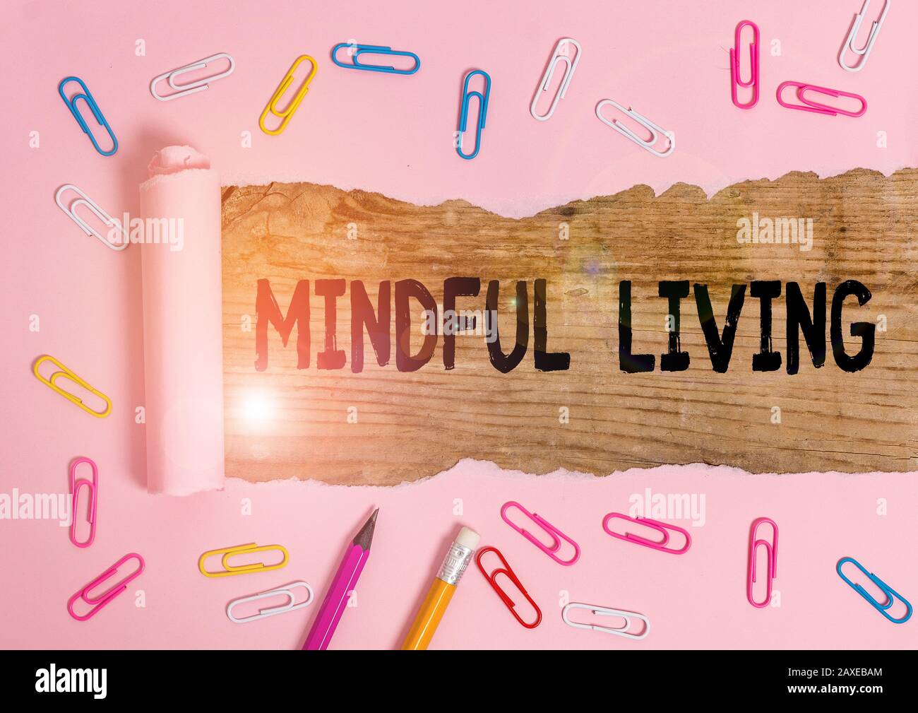 Text sign showing Mindful Living. Business photo showcasing Having a ...