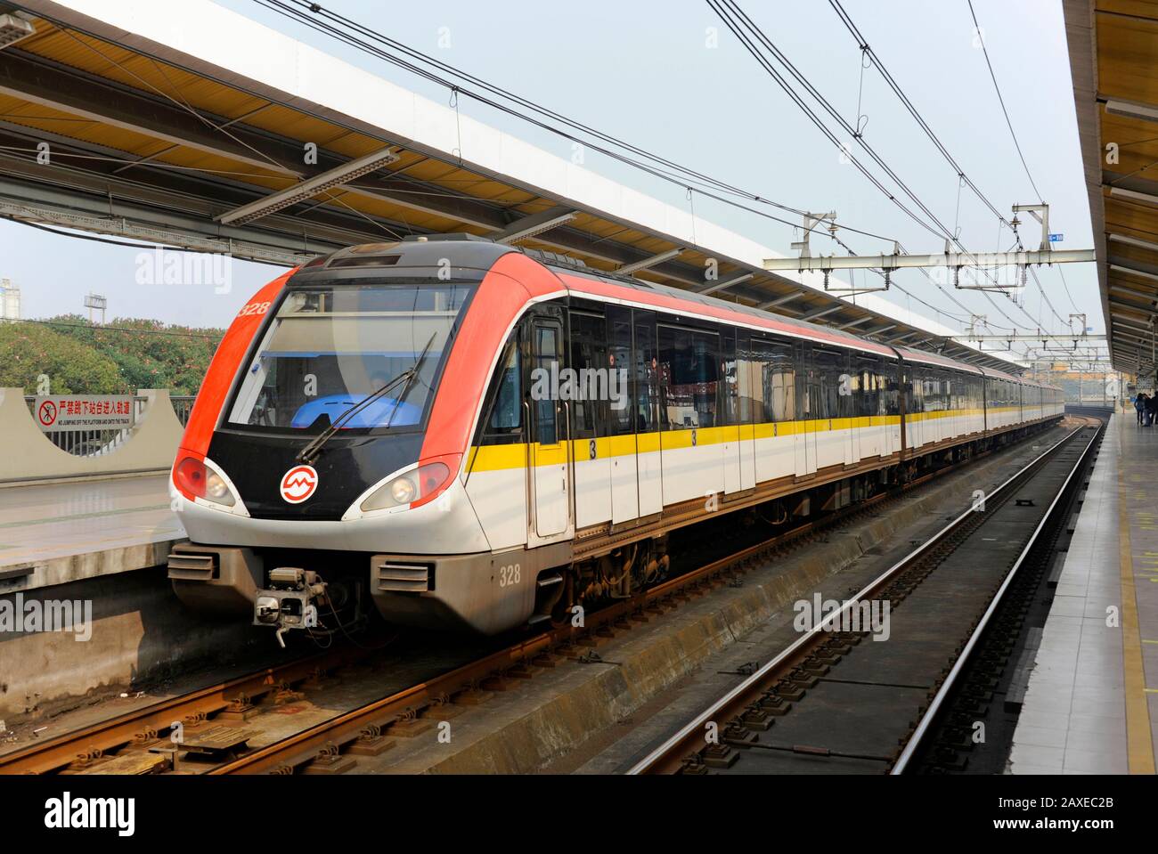 Shanghai metro line 3 at Shilong road station, Shanghai, China Stock ...