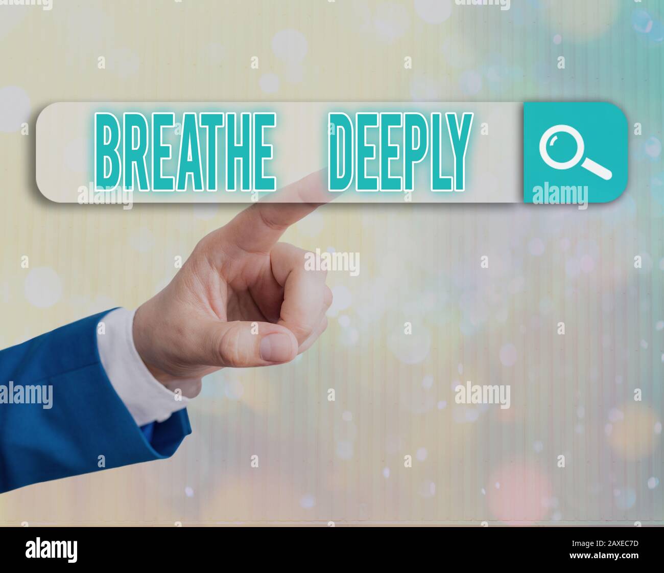 Writing note showing Breathe Deeply. Business concept for to take a ...