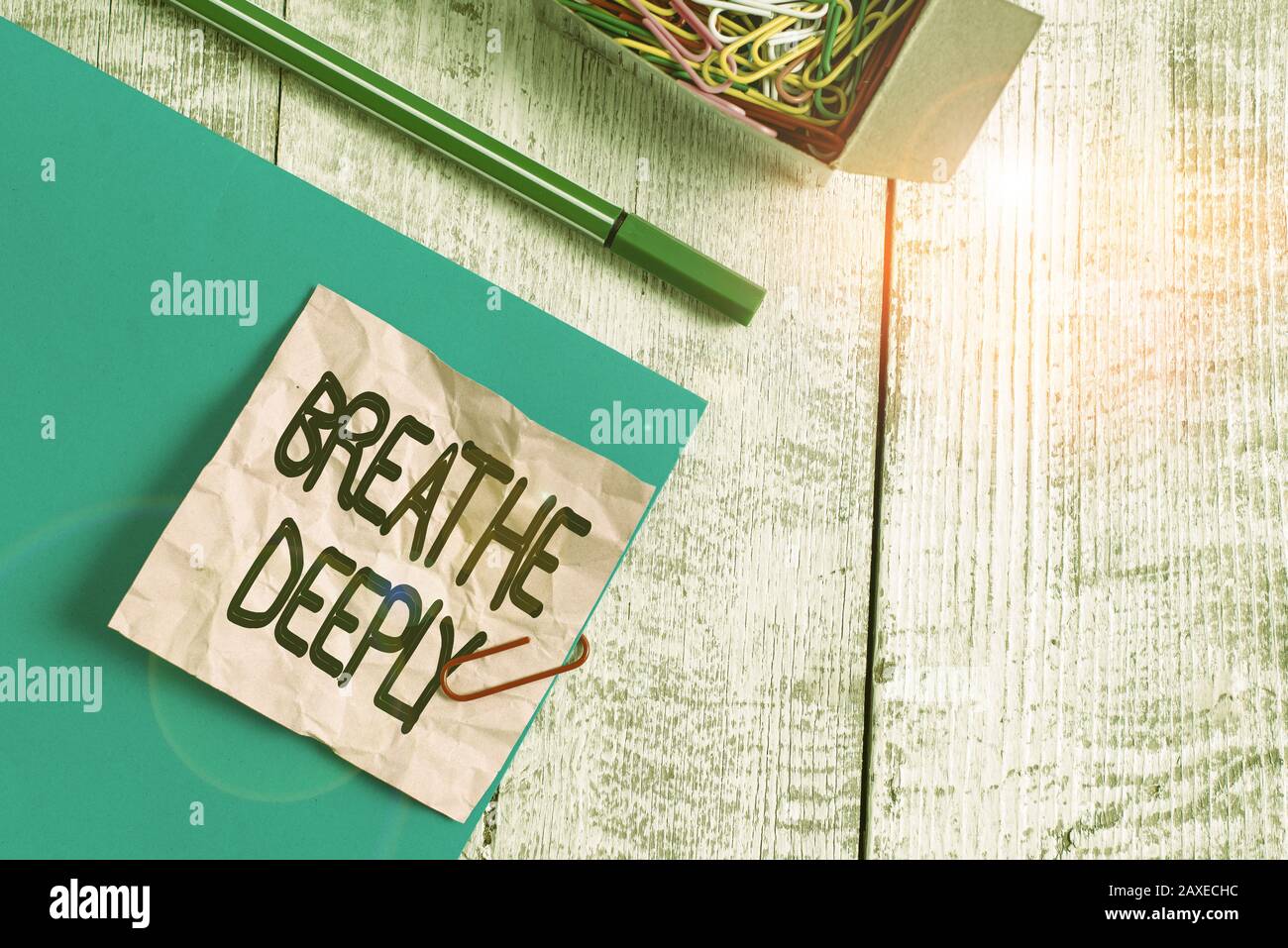 Demonstrating deep breathing hi-res stock photography and images - Alamy