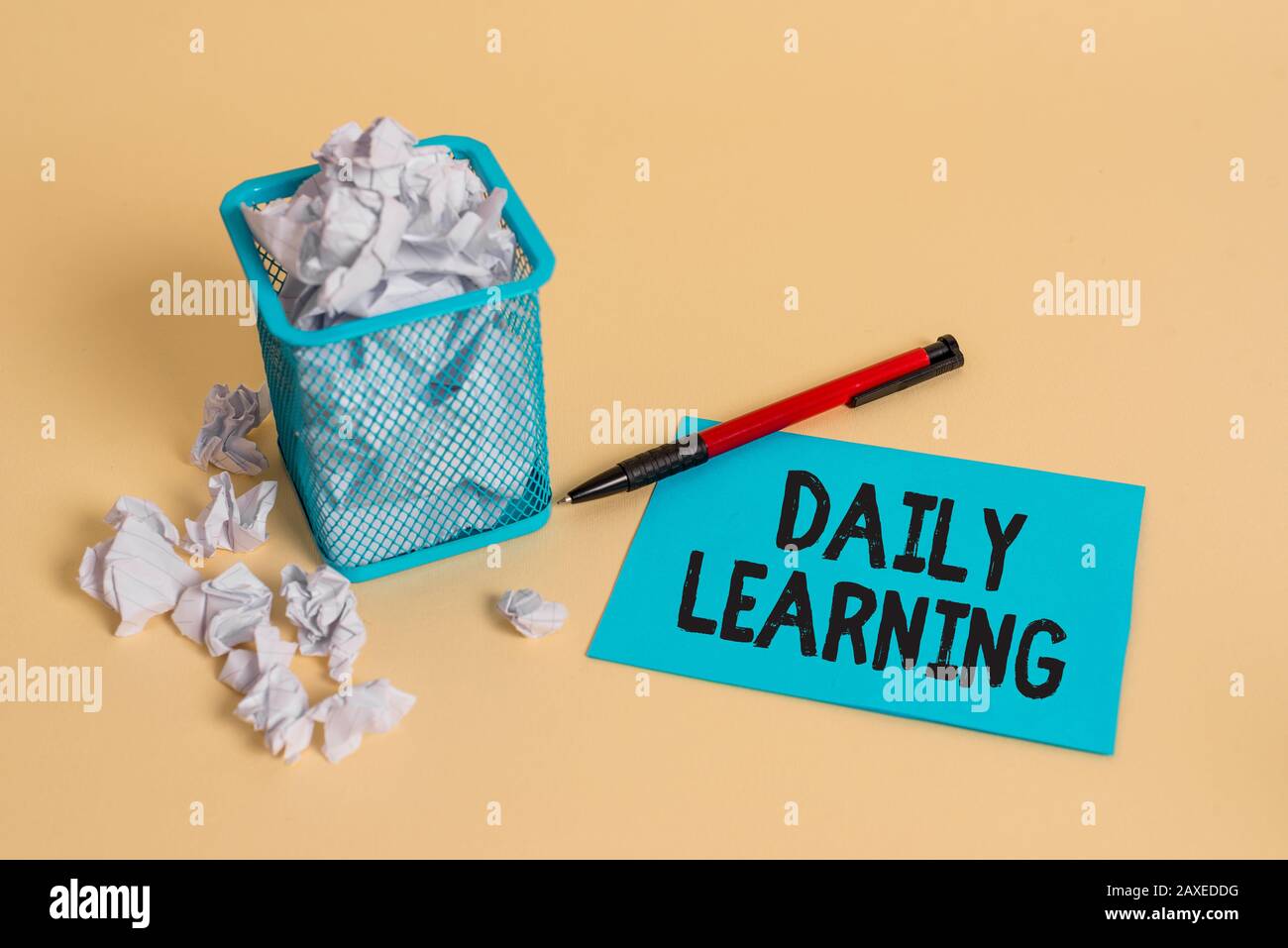 Word writing text Daily Learning. Business photo showcasing The ...