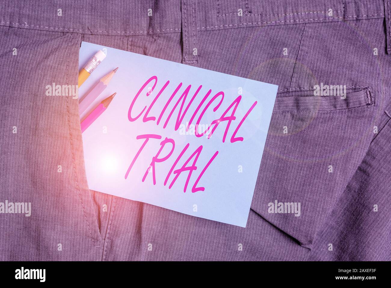 Handwriting text Clinical Trial. Conceptual photo trials to evaluate ...