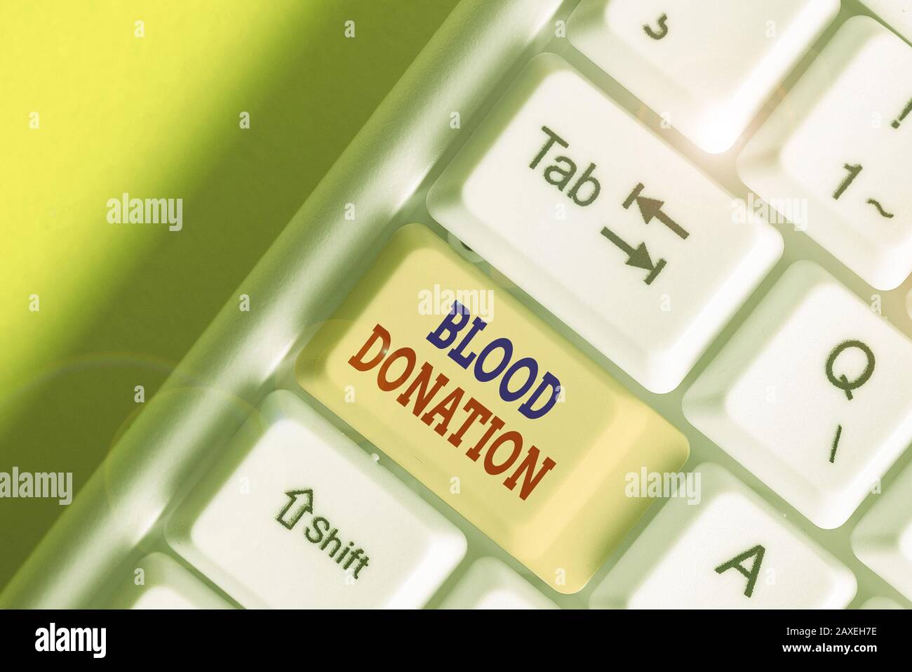 Handwriting text Blood Donation. Conceptual photo Process of collecting ...