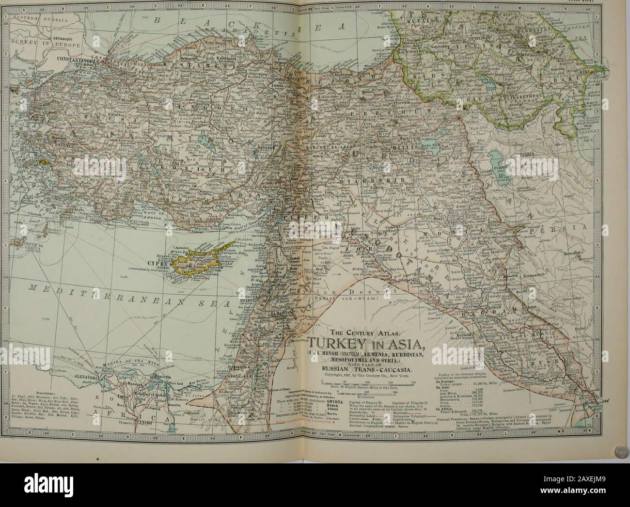 Map of arabia with part of turkey and oman hi-res stock photography and ...