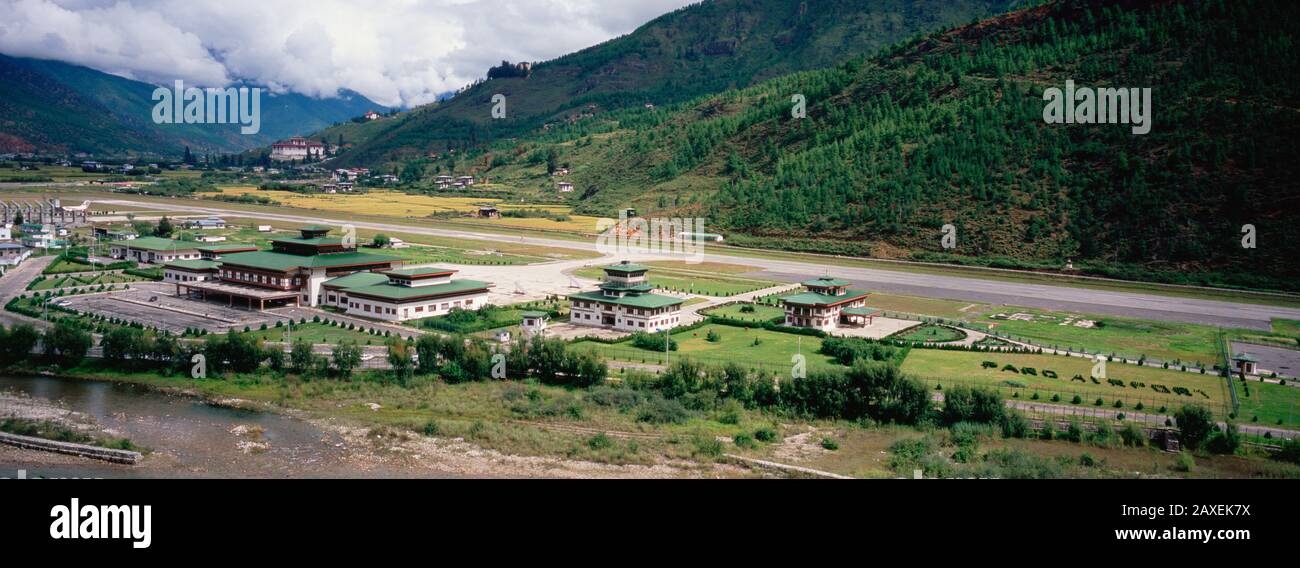 Buildings Near An Airport, Paro International Airport, Paro, Bhutan ... Buildings Near An Airport, Paro International Airport, Paro, Bhutan ...