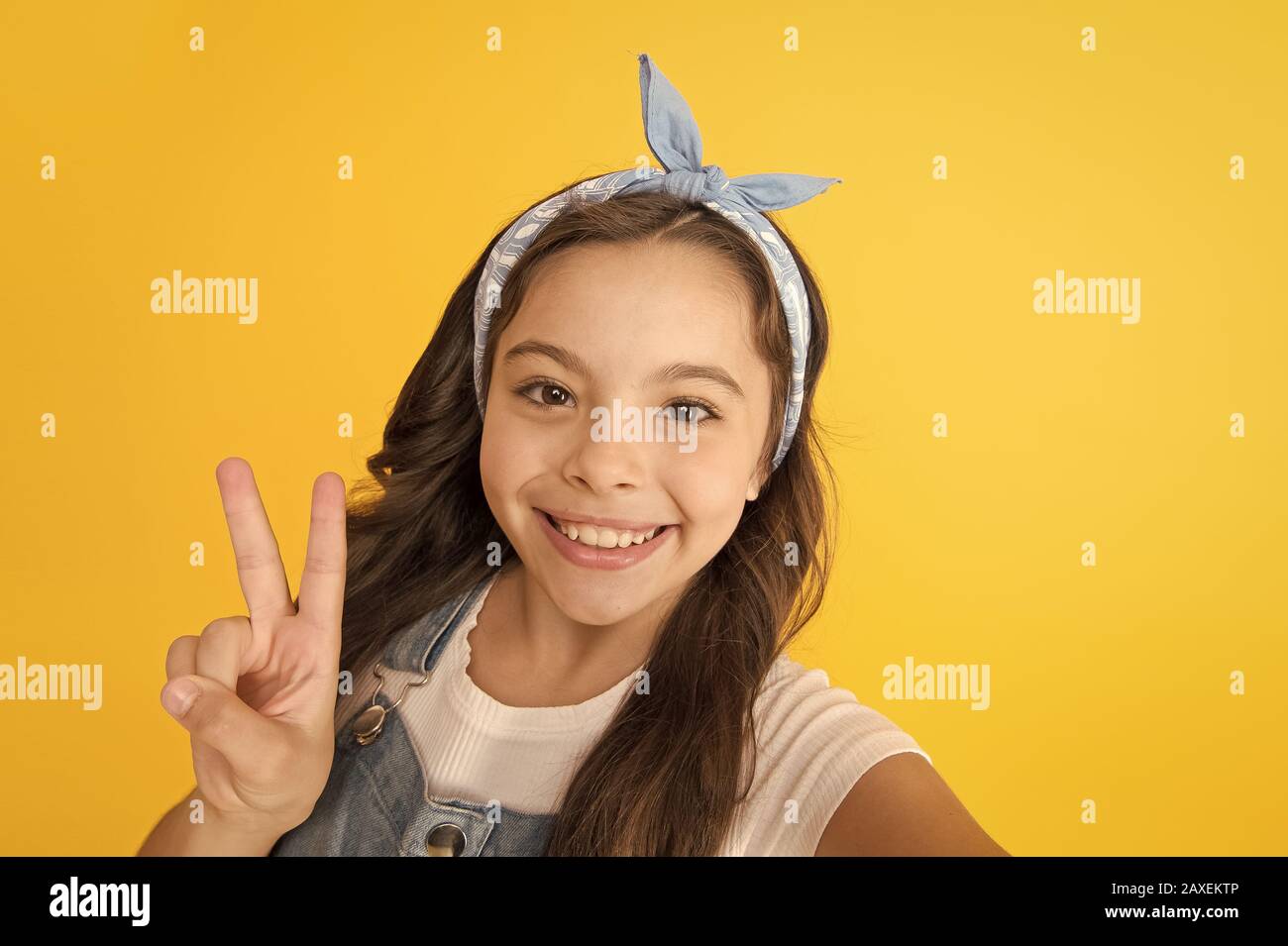 Peace. Positive emotions. Cheerful teen. Feel happiness. This how ...