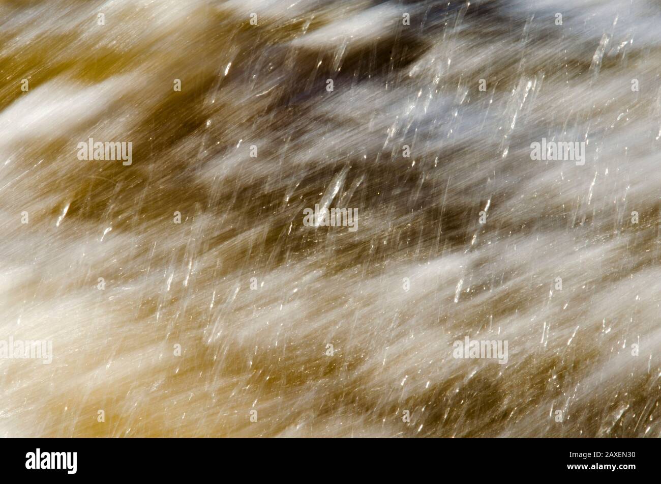 Texture of fast moving water, in yellowish soft tones. Flow, smoothness ...