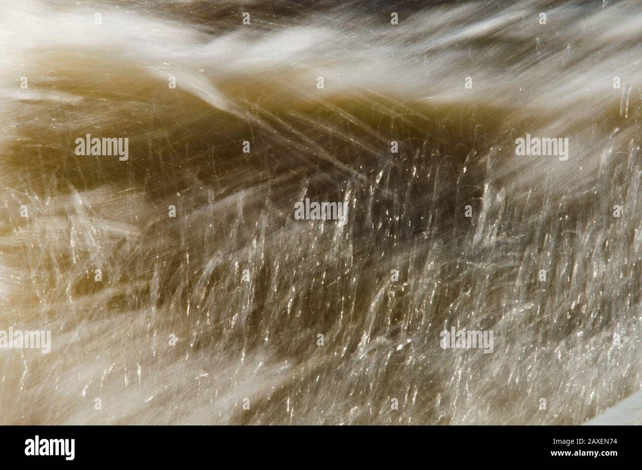 Texture of fast moving water, in yellowish soft tones. Flow, smoothness ...