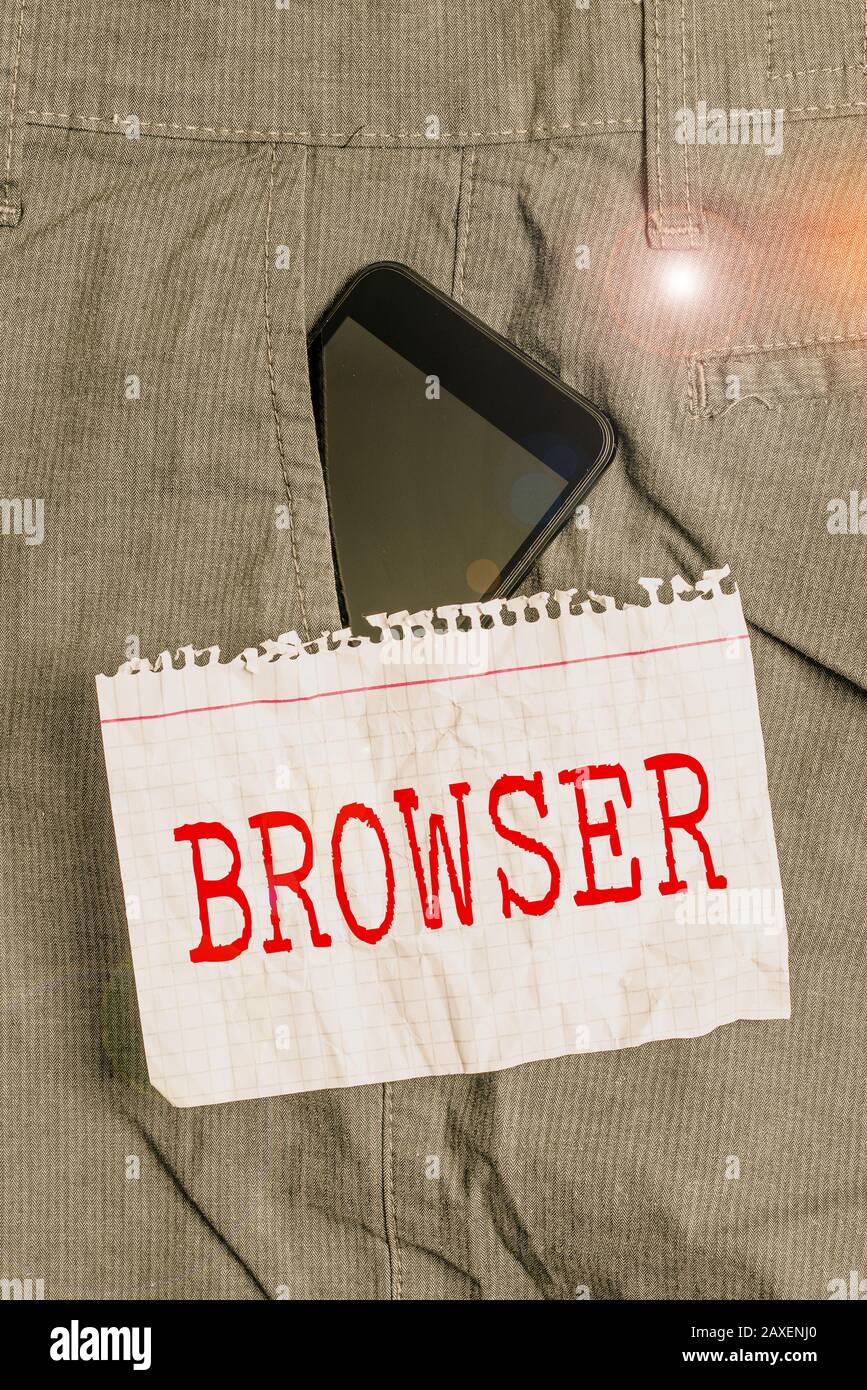 Word writing text Browser. Business photo showcasing Computer program ...