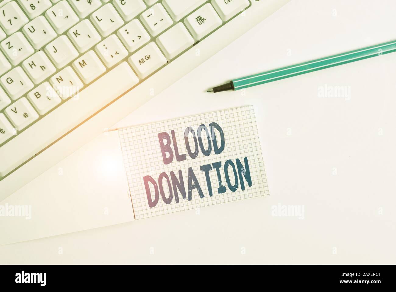 Text sign showing Blood Donation. Business photo text Process of ...