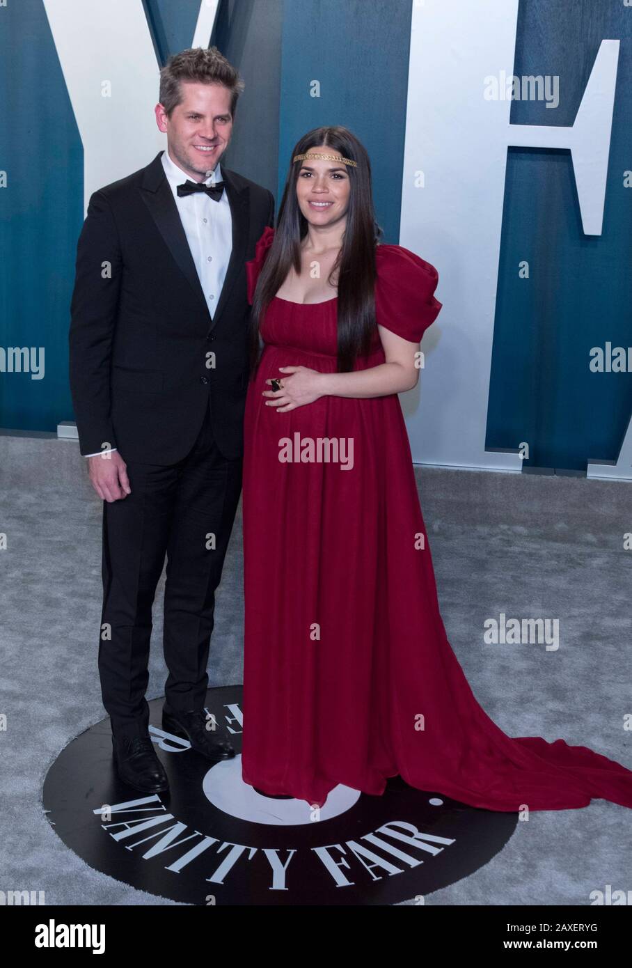 Ryan Piers Williams and America Ferrera attend the Vanity Fair Oscar ...