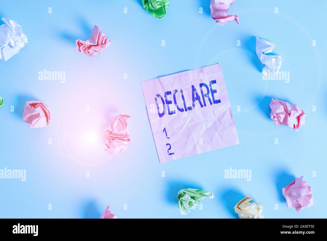 Handwriting text Declare. Conceptual photo make known or state clearly ...