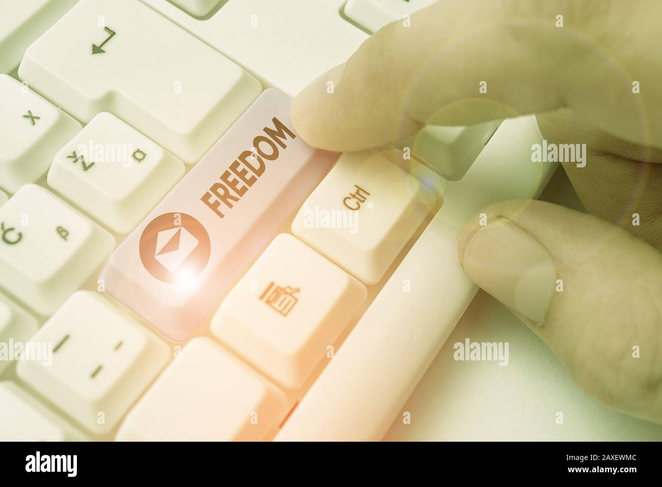 Handwriting text writing Freedom. Conceptual photo liberty rather than ...