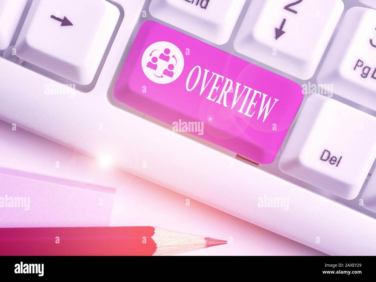 Handwriting text Overview. Conceptual photo the general review or ...