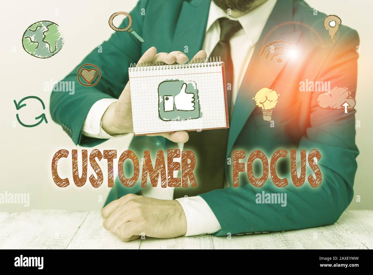 Conceptual hand writing showing Customer Focus. Concept meaning ...