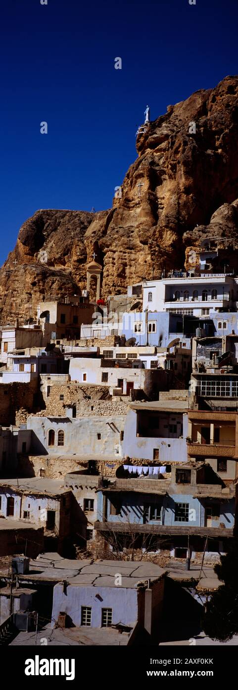 Houses on a hillside, Maaloula, Syria Stock Photo - Alamy