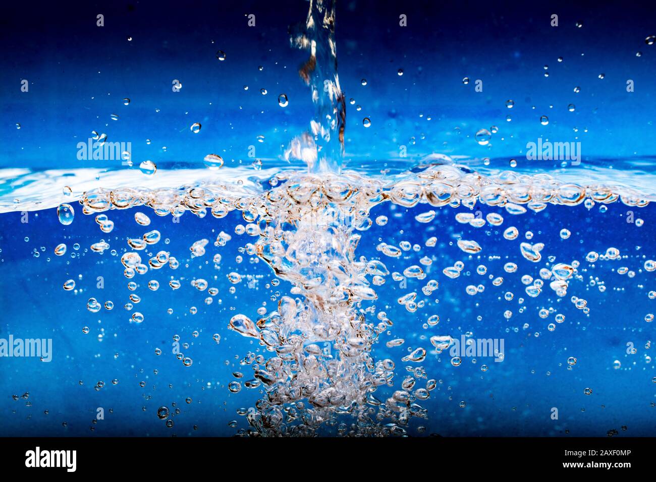 Water flowing cause many bubbles in water under the water Stock Photo ...