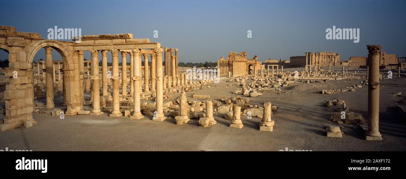 Old ruins of a temple, Temple Of Bel, Palmyra, Syria Stock Photo - Alamy
