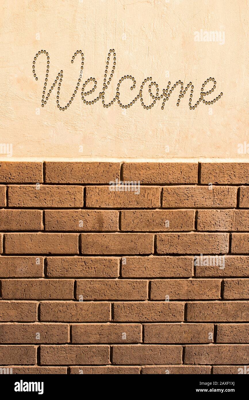 Welcome text wording on a background for business concept Stock Photo ...