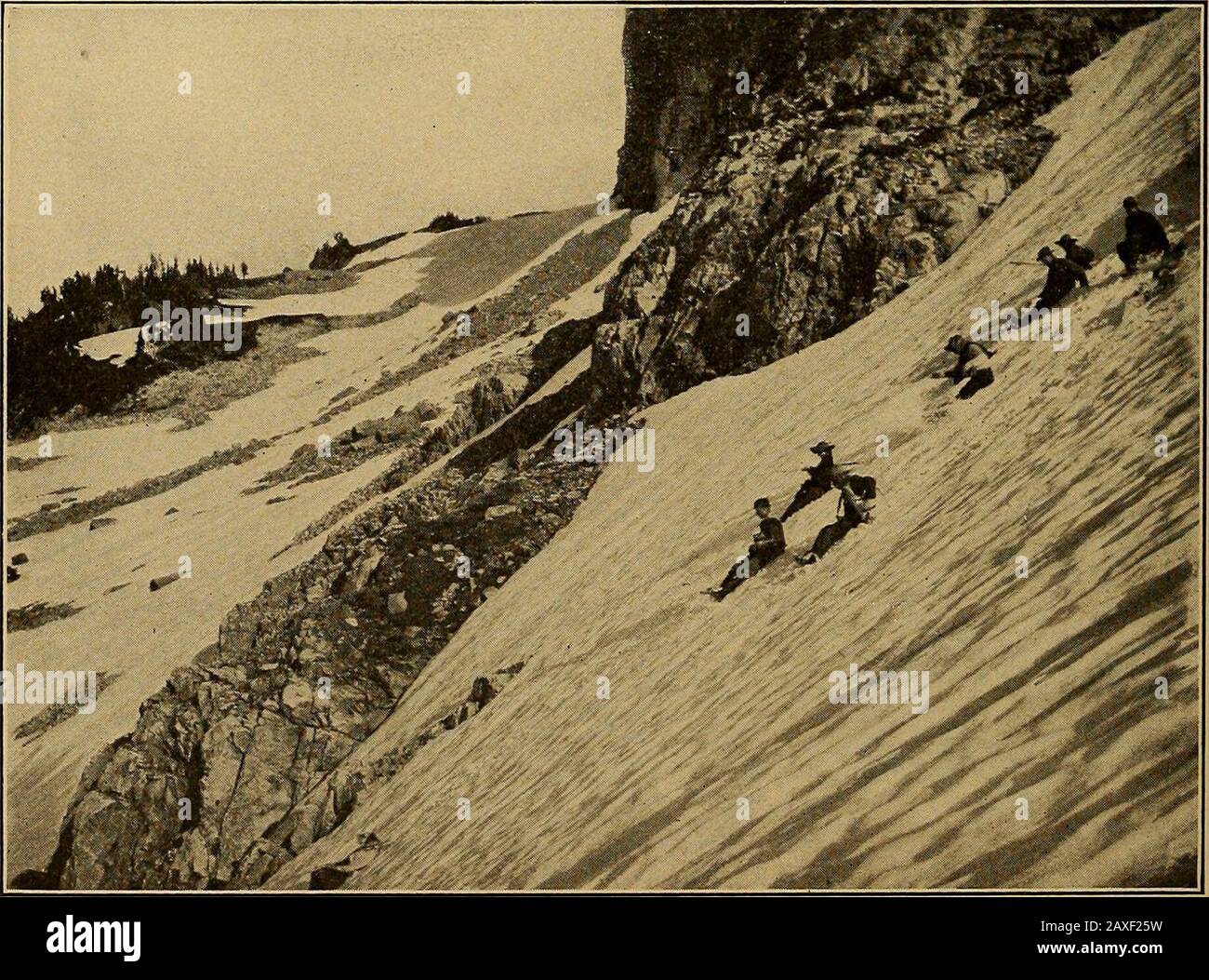 Outing Among The Crevasses Of Boulder Glacier On Mount Rainier An Easy Way Of Coming Down The