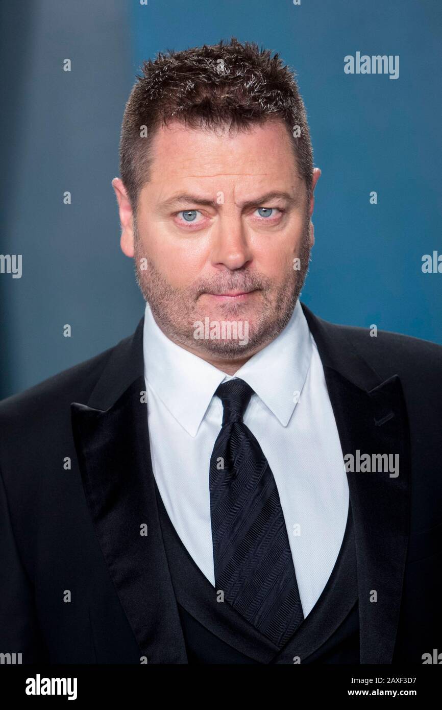 Nick Offerman attends the Vanity Fair Oscar Party at Wallis Annenberg ...