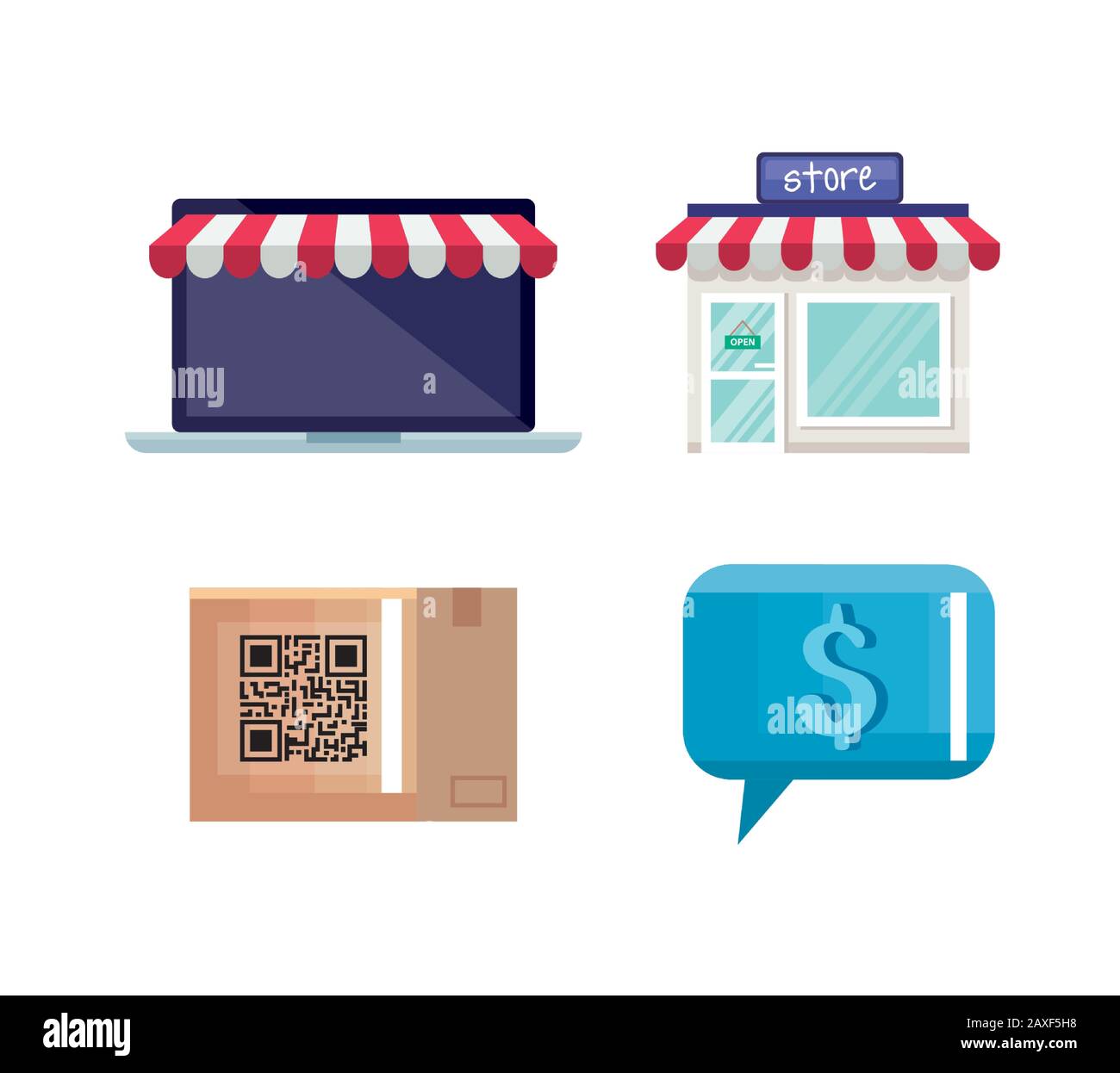 code qr with set icons Stock Vector Image & Art - Alamy