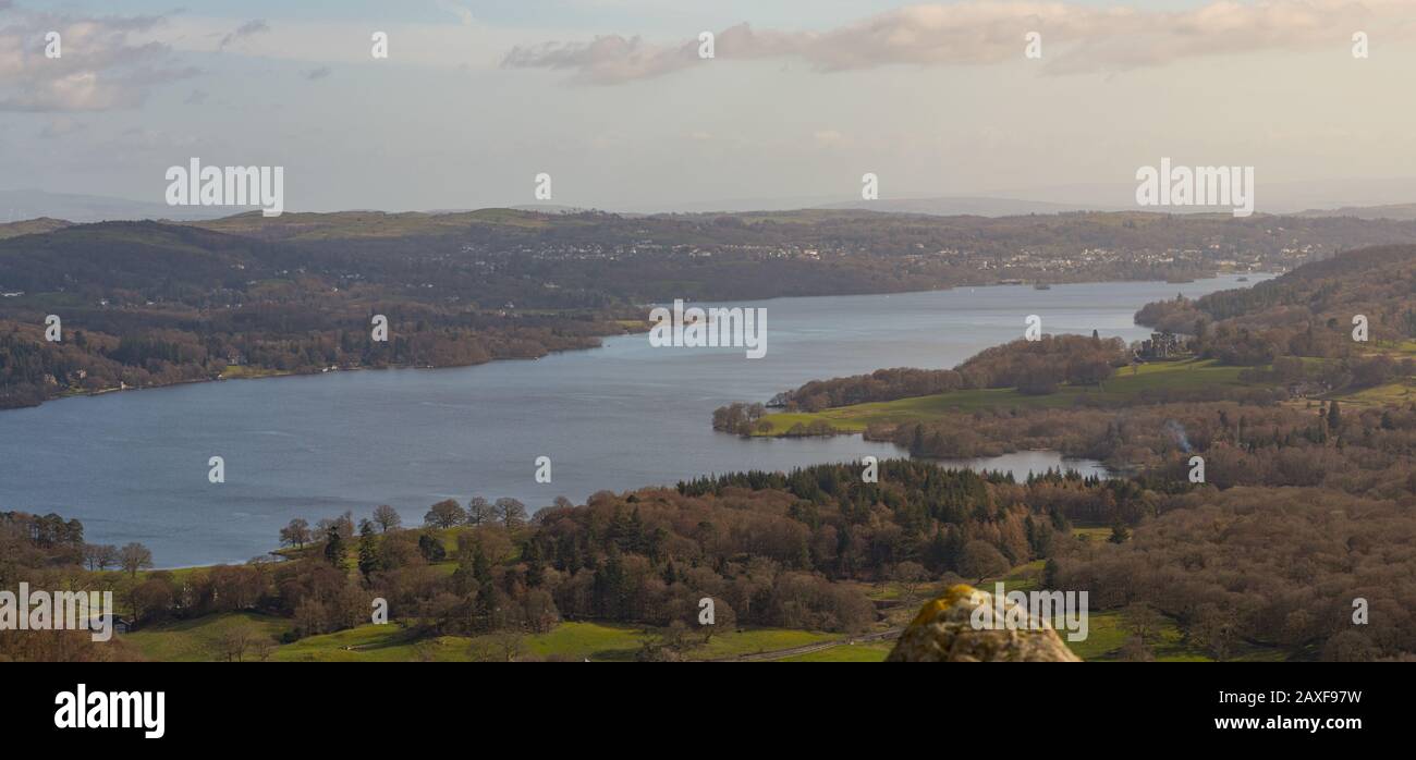 Windermere lake district aerial hi-res stock photography and images - Alamy