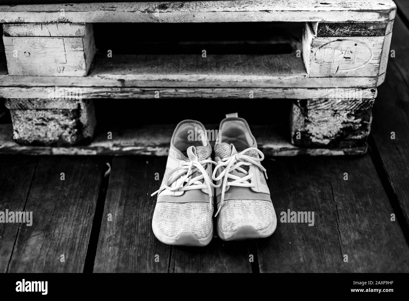 High angle shot feet Black and White Stock Photos & Images - Alamy