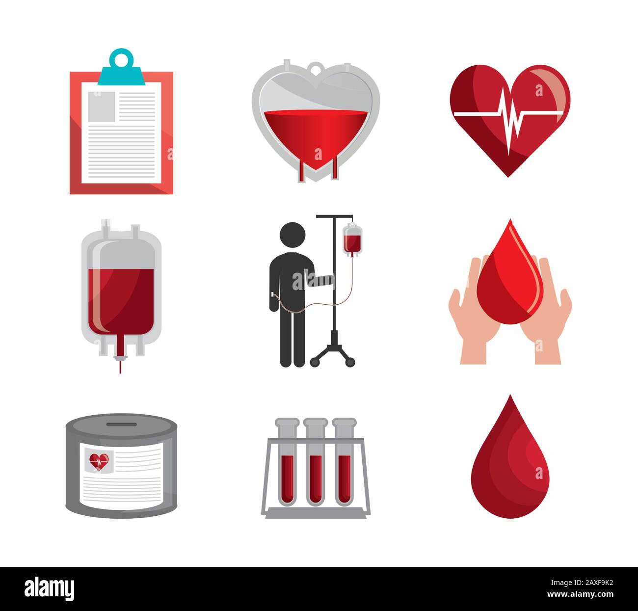 Blood transfusion icons hi-res stock photography and images - Alamy