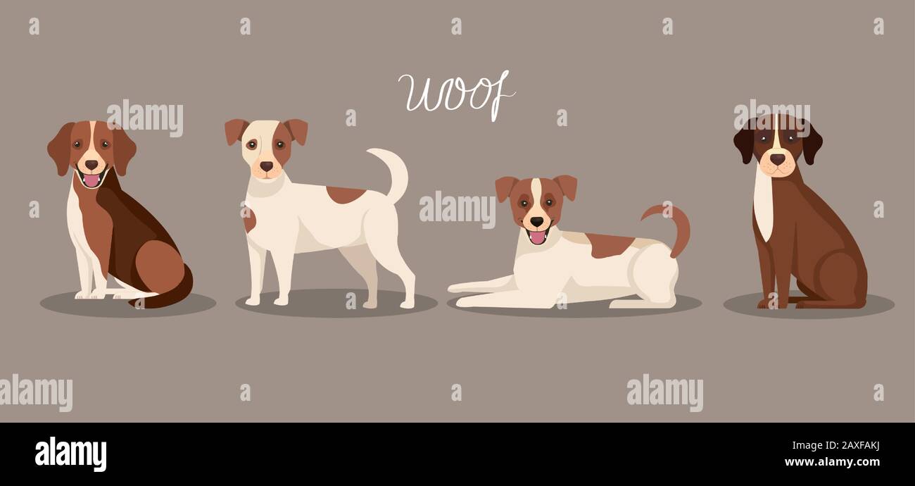 group of dogs animals icons Stock Vector Image & Art - Alamy