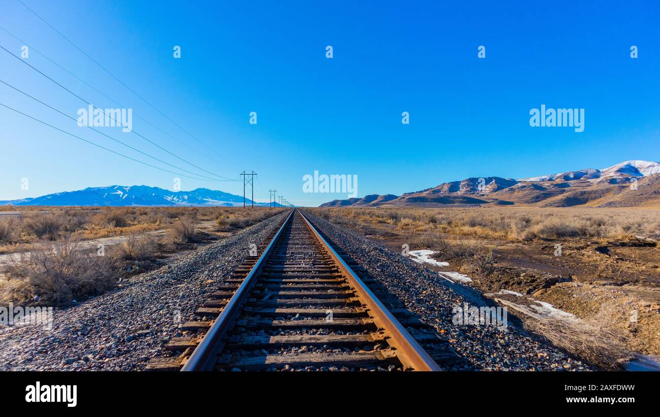 views of train tracks Stock Photo - Alamy