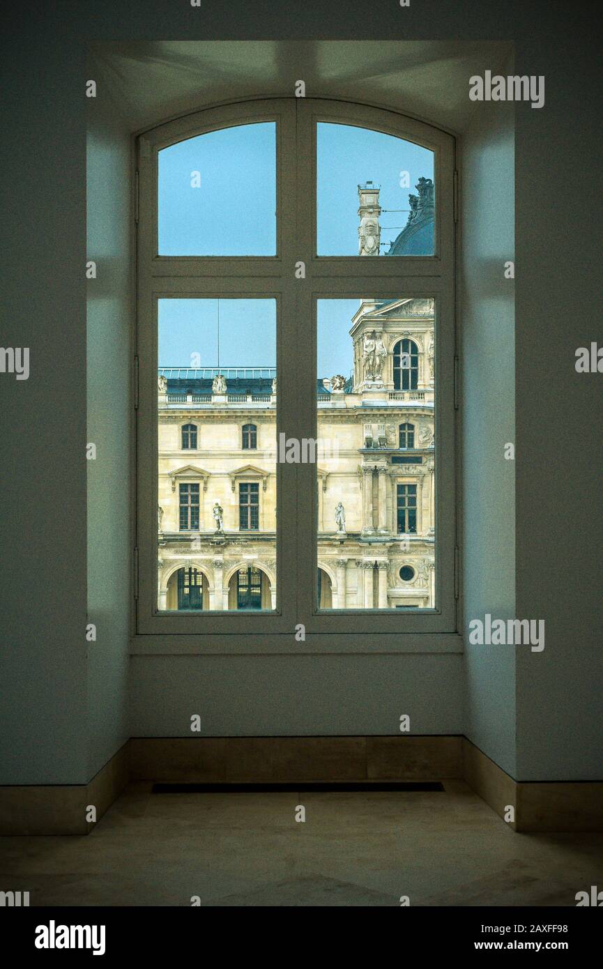 Window in Louvre, Paris Stock Photo - Alamy