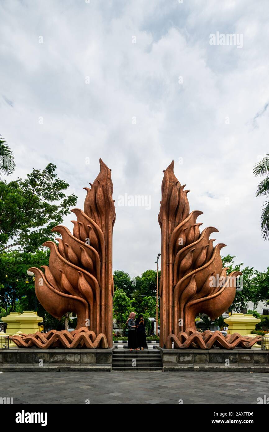 Heroes Monument and Museum in Surabaya, East Java, Indonesia Stock ...