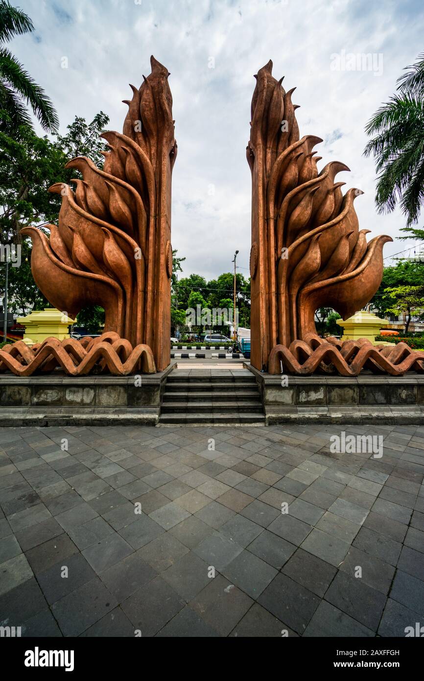 Heroes Monument and Museum in Surabaya, East Java, Indonesia Stock ...