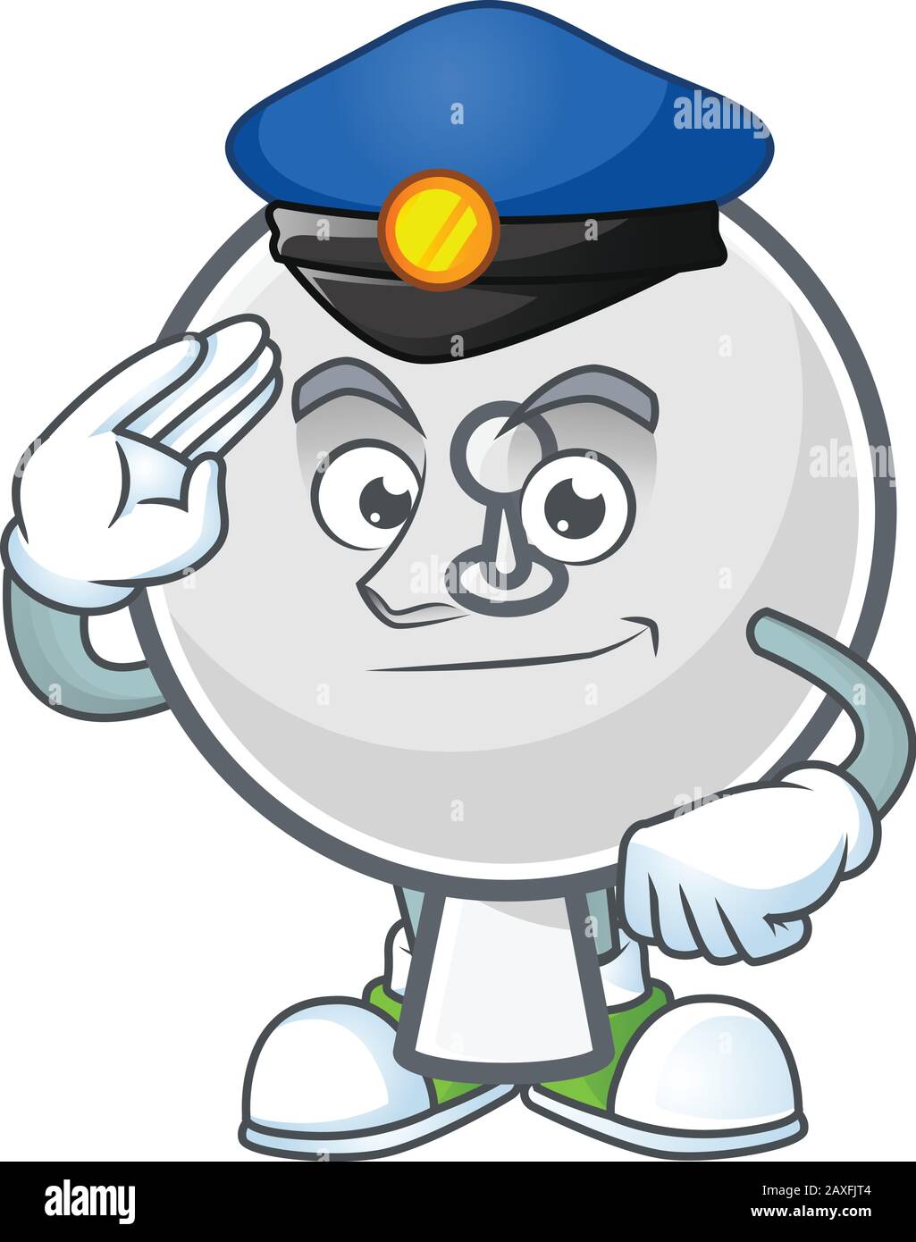 A character design of satellite dish working as a Police officer Stock ...