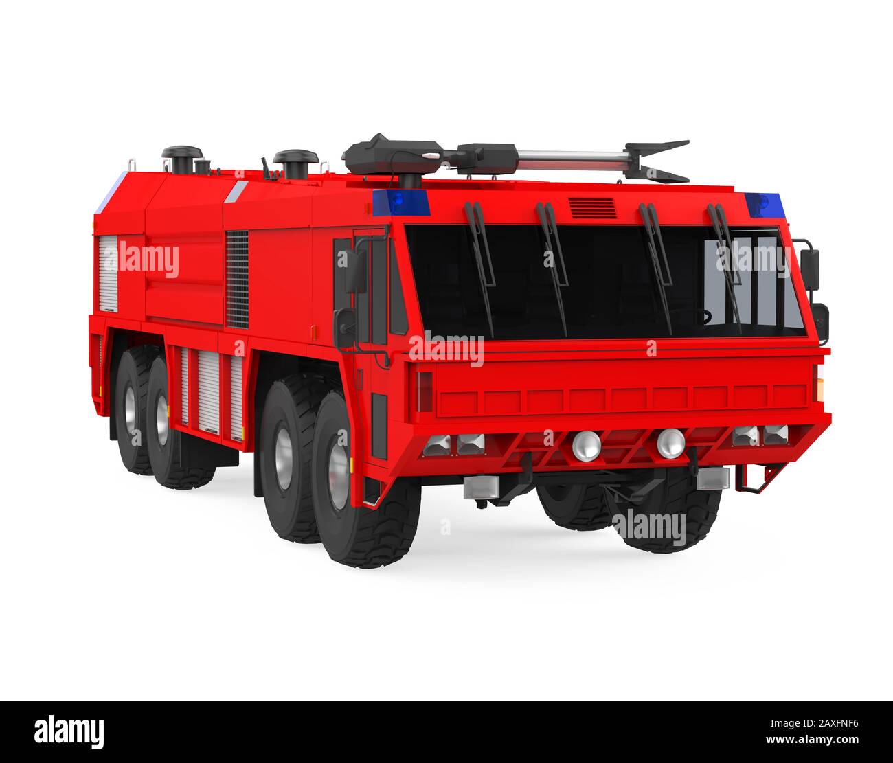 Airport Fire Rescue Car Isolated Stock Photo - Alamy