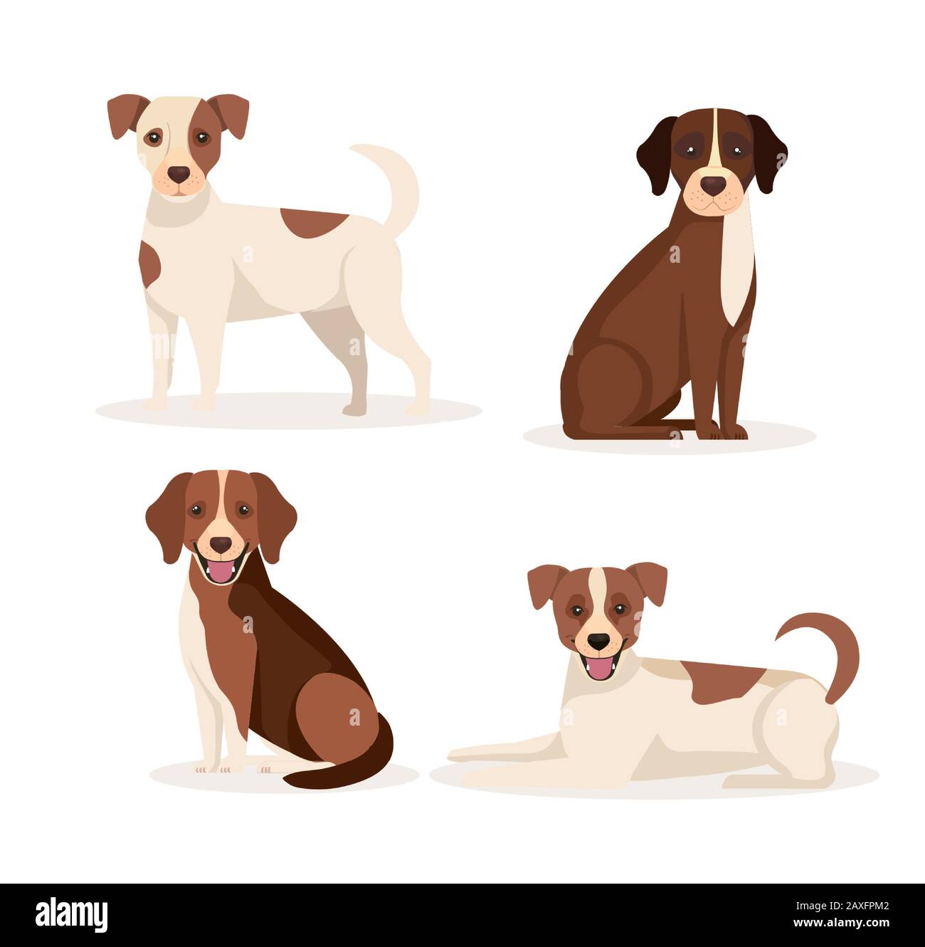 group of dogs animals icons Stock Vector Image & Art - Alamy