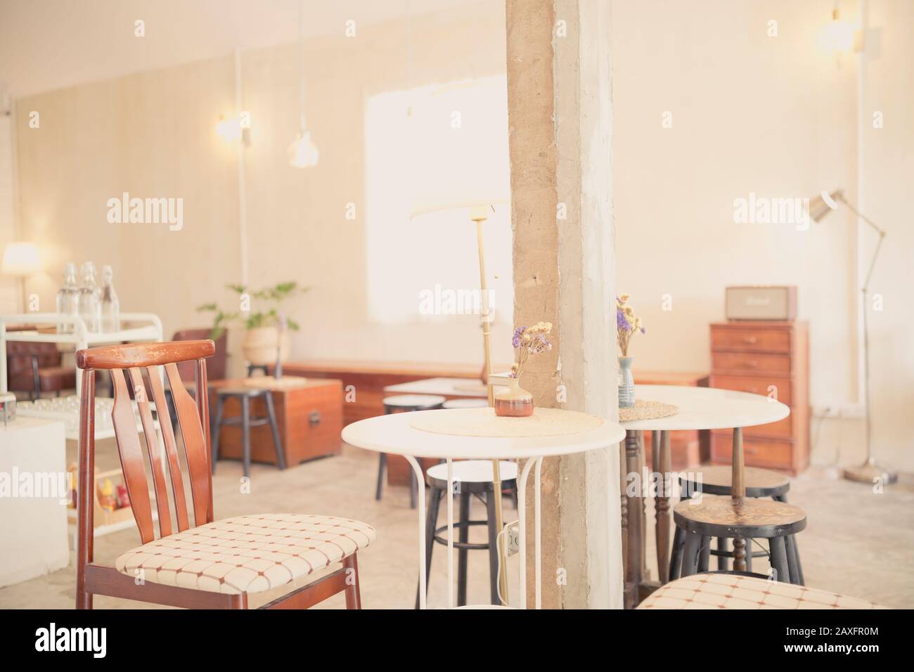 interior of cafe vintage style Stock Photo - Alamy