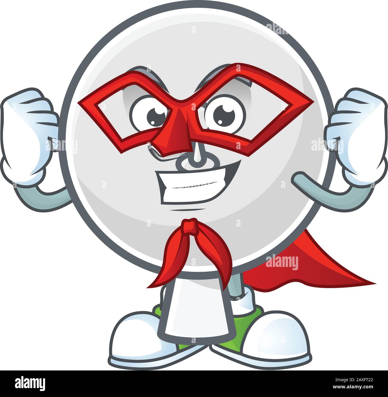 A friendly picture of satellite dish dressed as a Super hero Stock ...