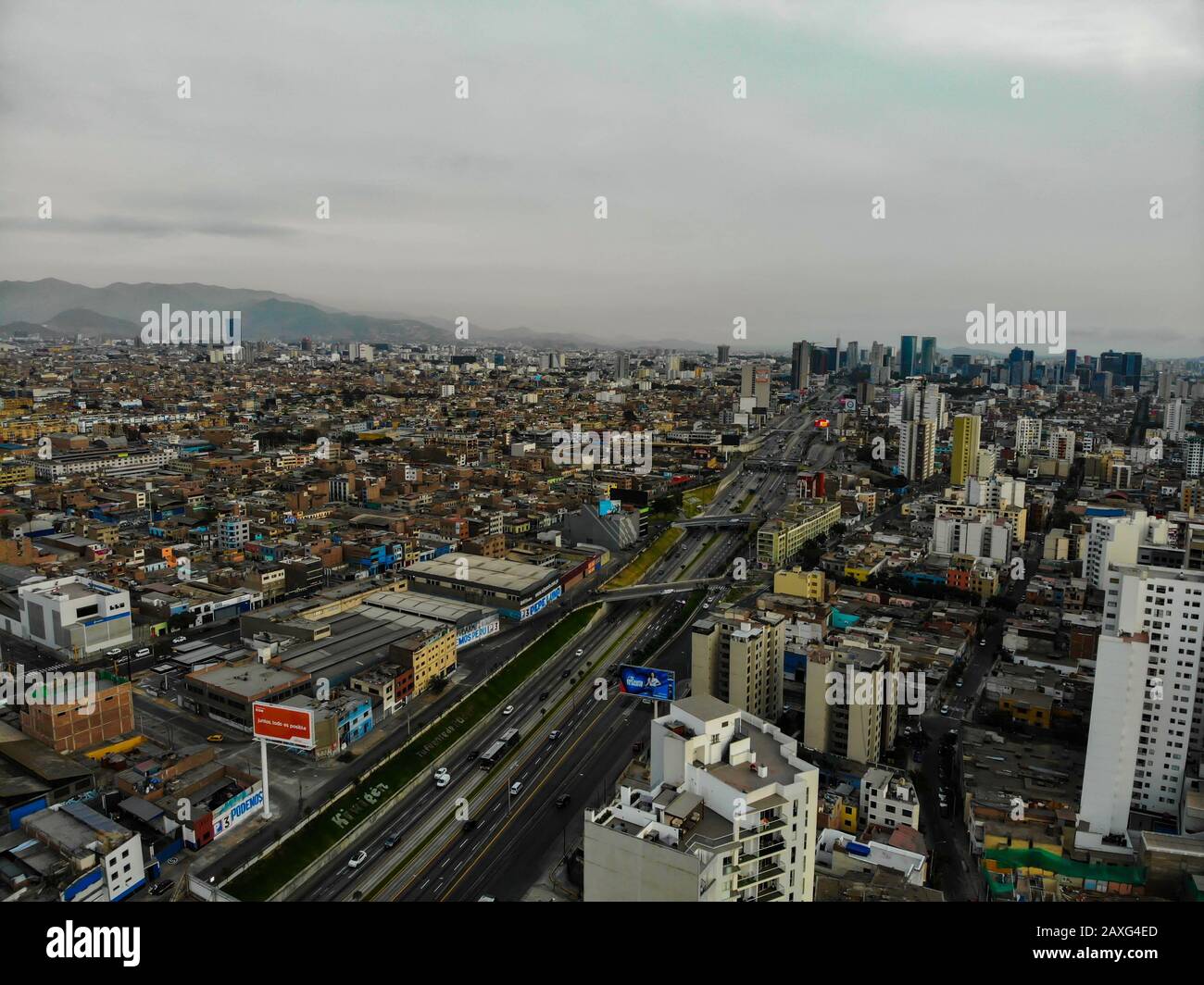 Aerial view of Lima city old center Stock Photo - Alamy