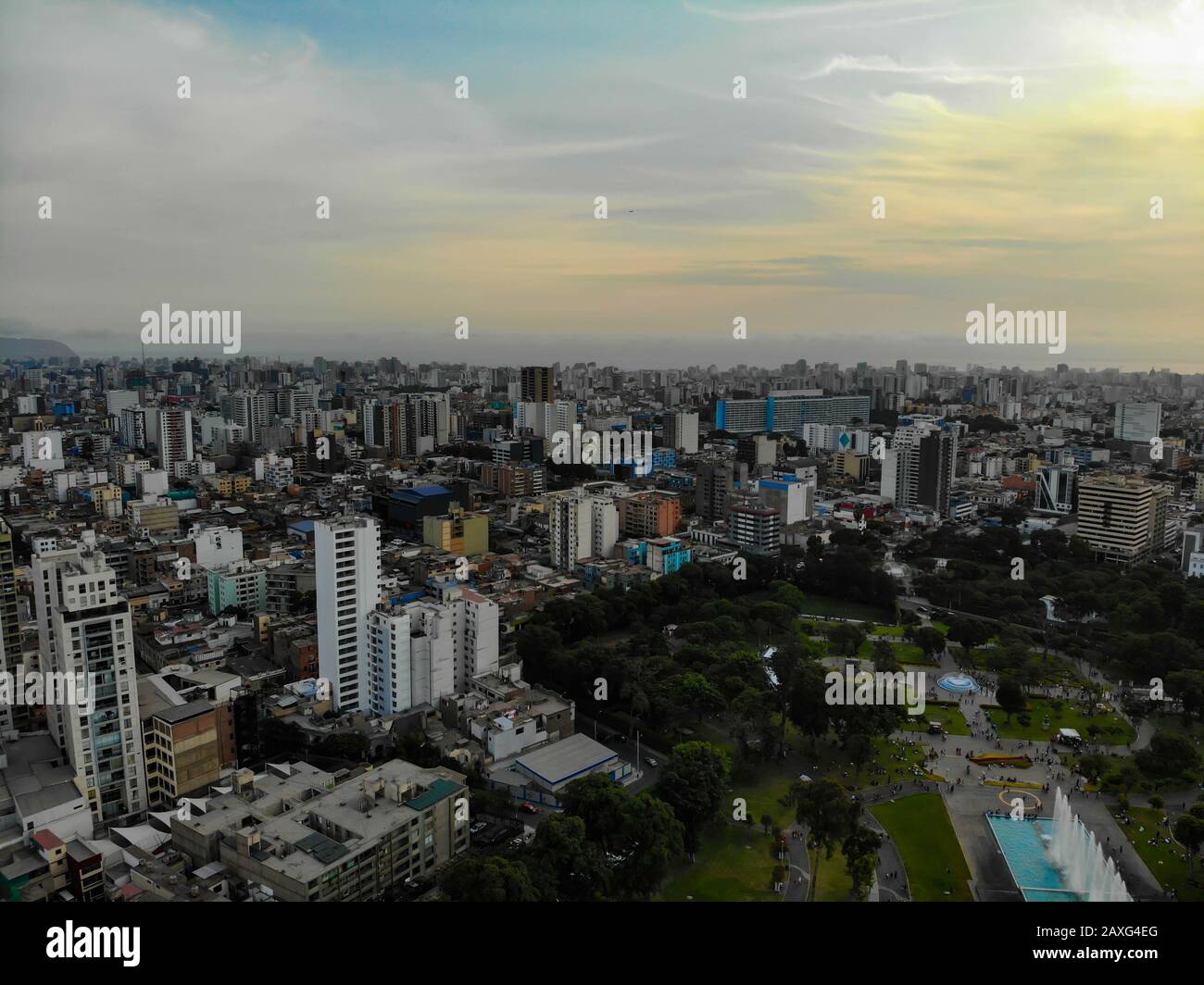 Aerial view of Lima city old center Stock Photo - Alamy