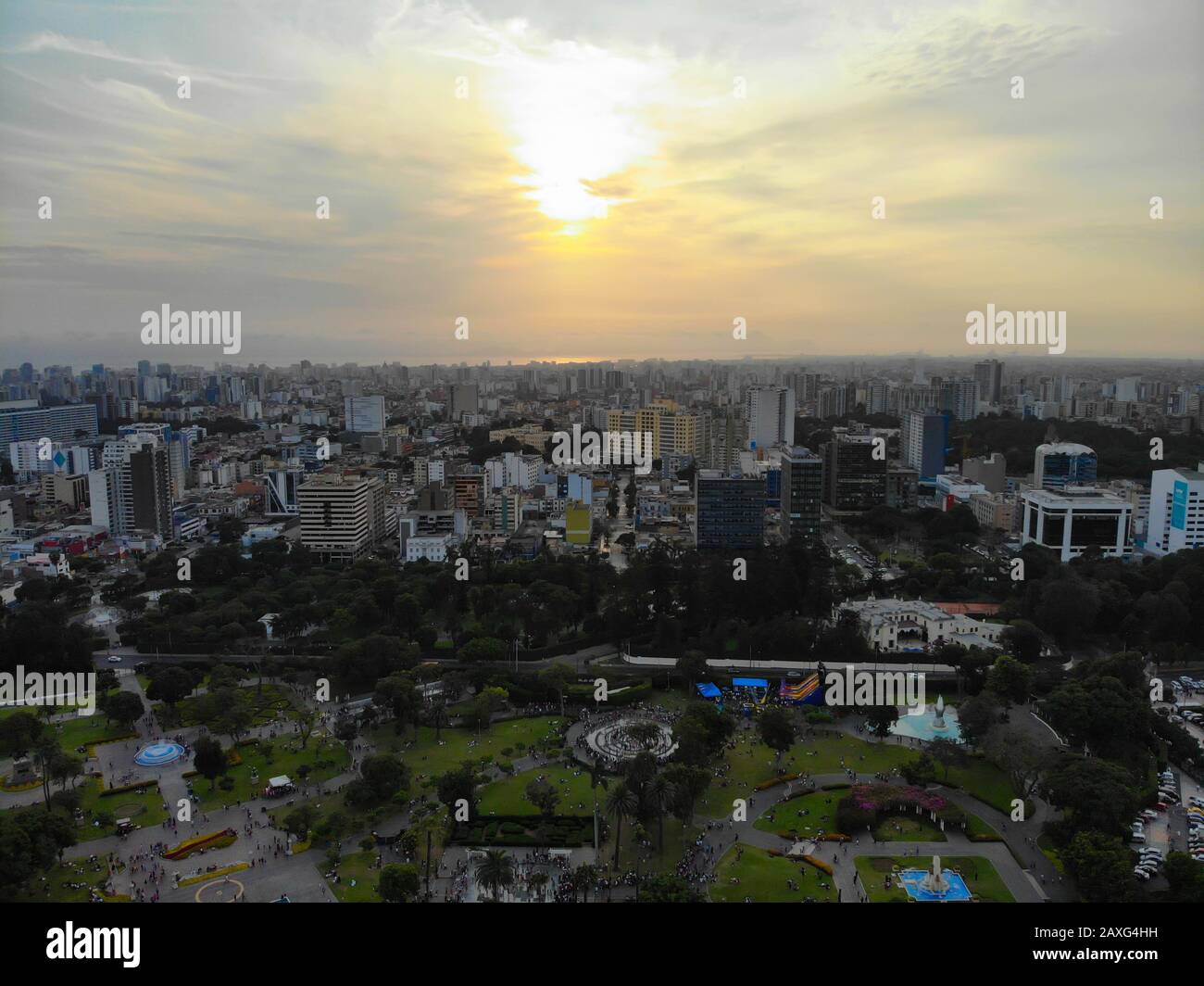 Aerial view of Lima city old center Stock Photo - Alamy