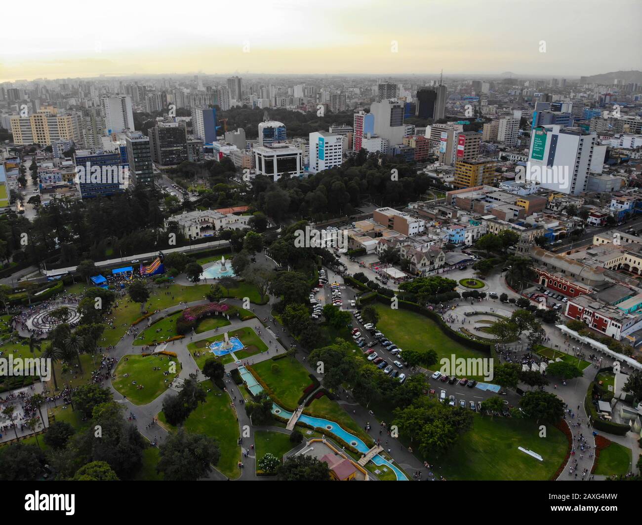 Aerial view of Lima city old center Stock Photo - Alamy