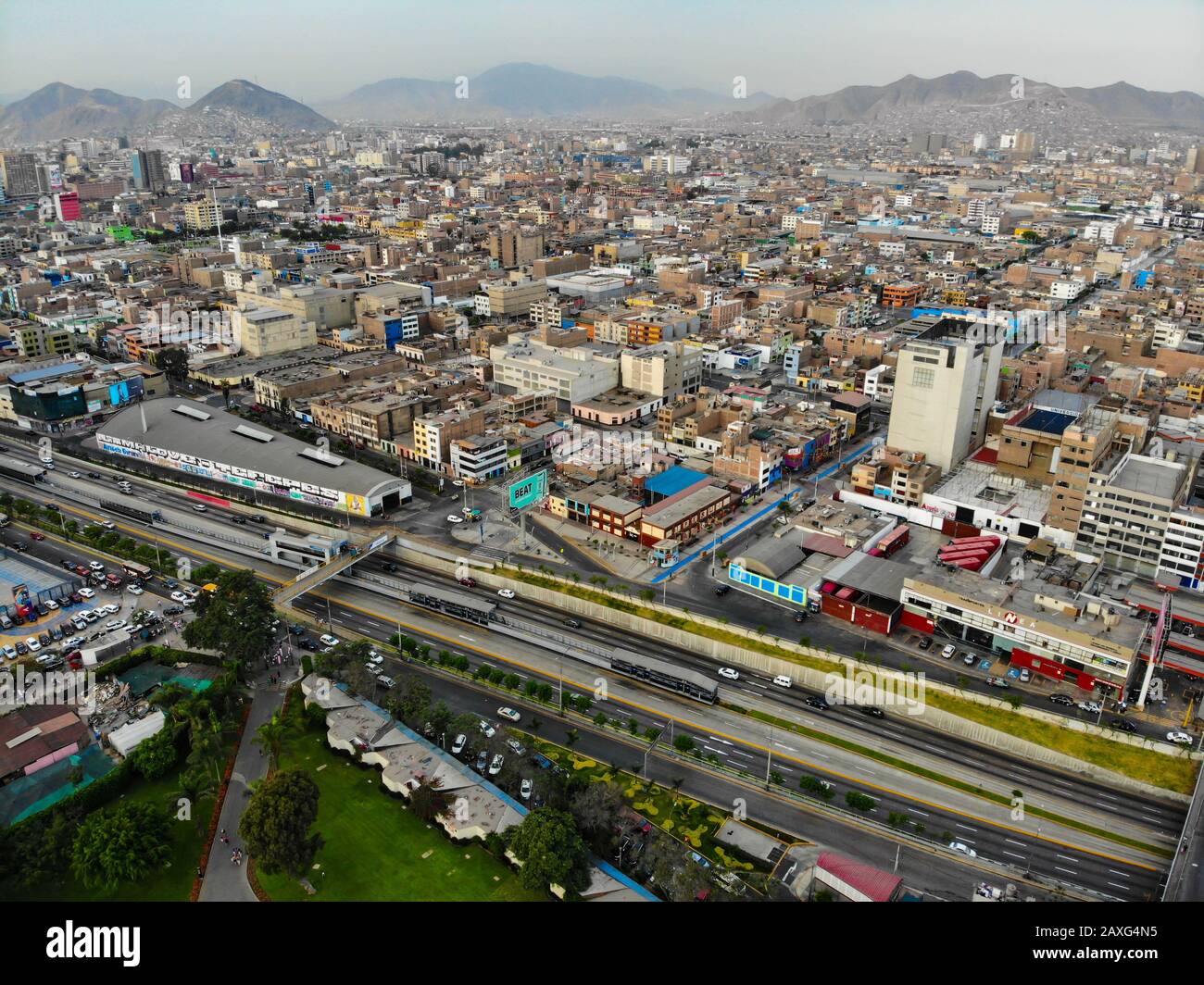 Aerial view of Lima city old center Stock Photo - Alamy